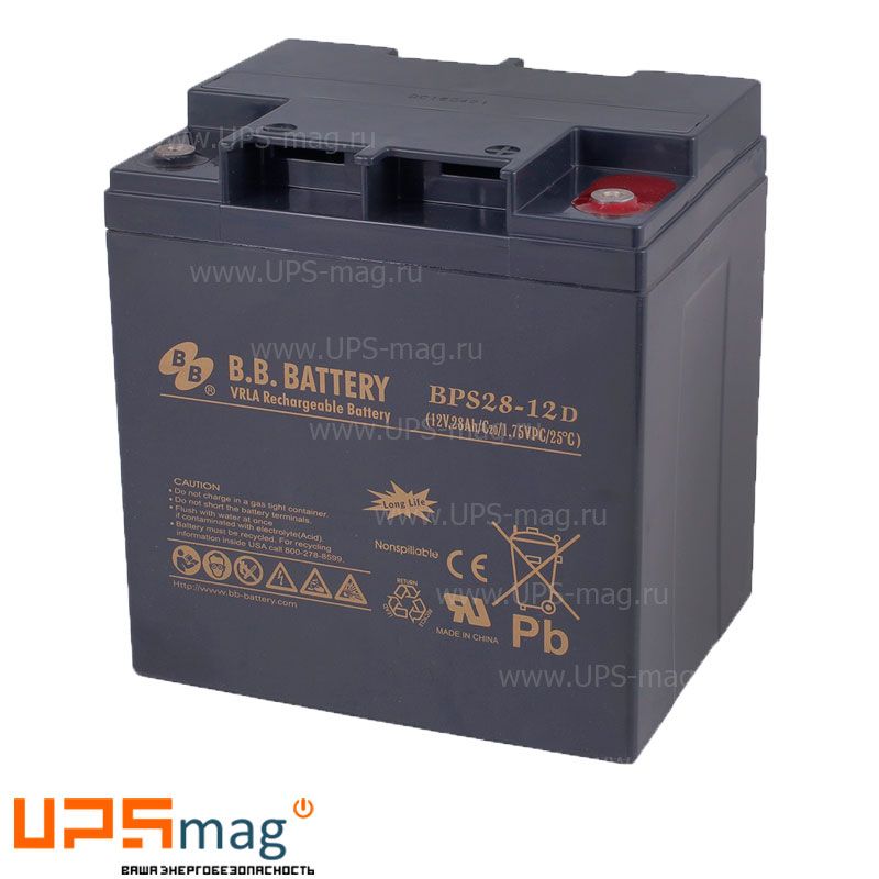 Купить Аккумулятор BB Battery BPS 28-12D (12V / 28Ah) с доставкой по Алматы